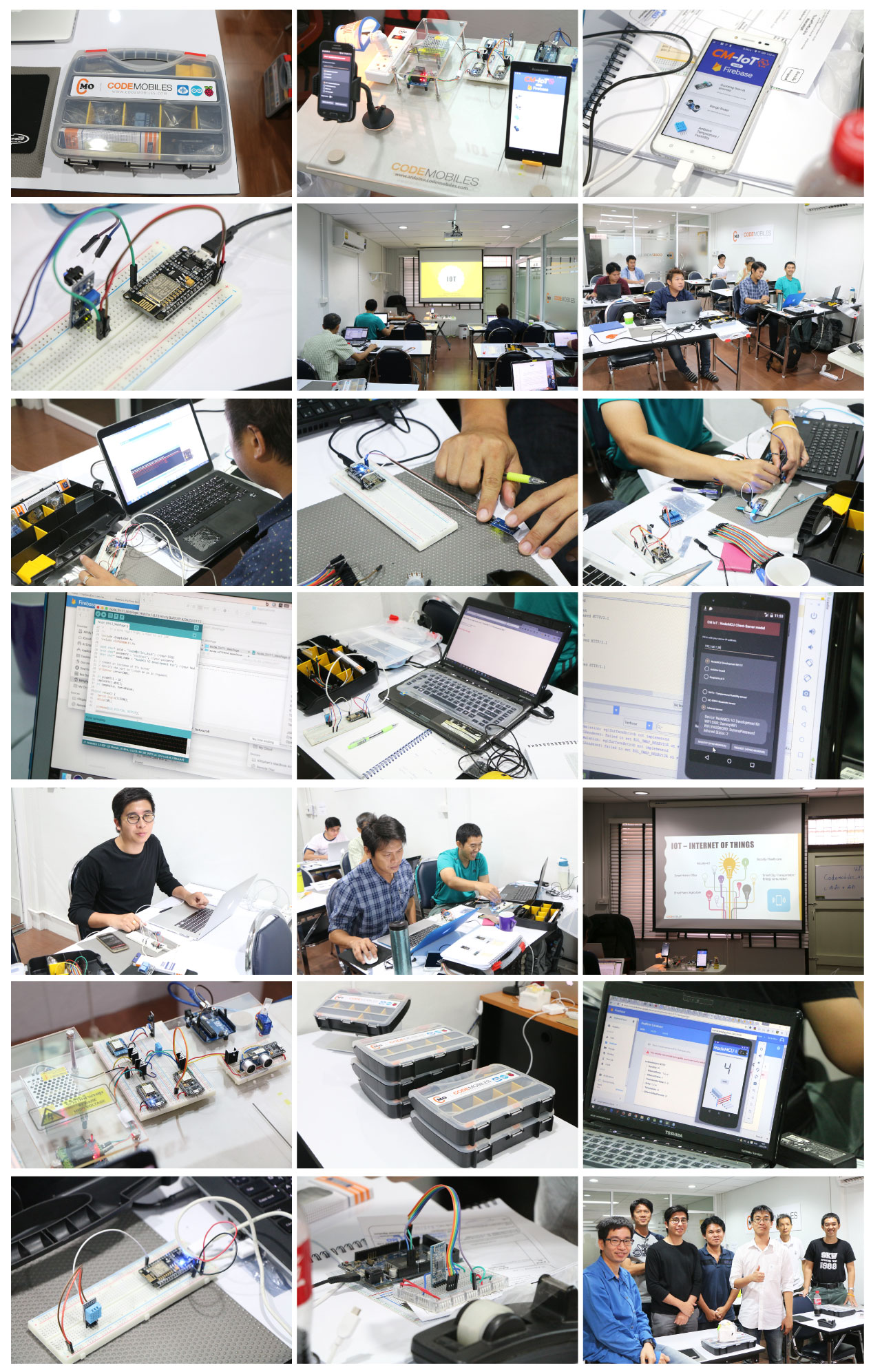 สอนเขียน หลักสูตร Core Arduino Arduinonodemcu Firebase Android โดย Codemobiles Co Ltd