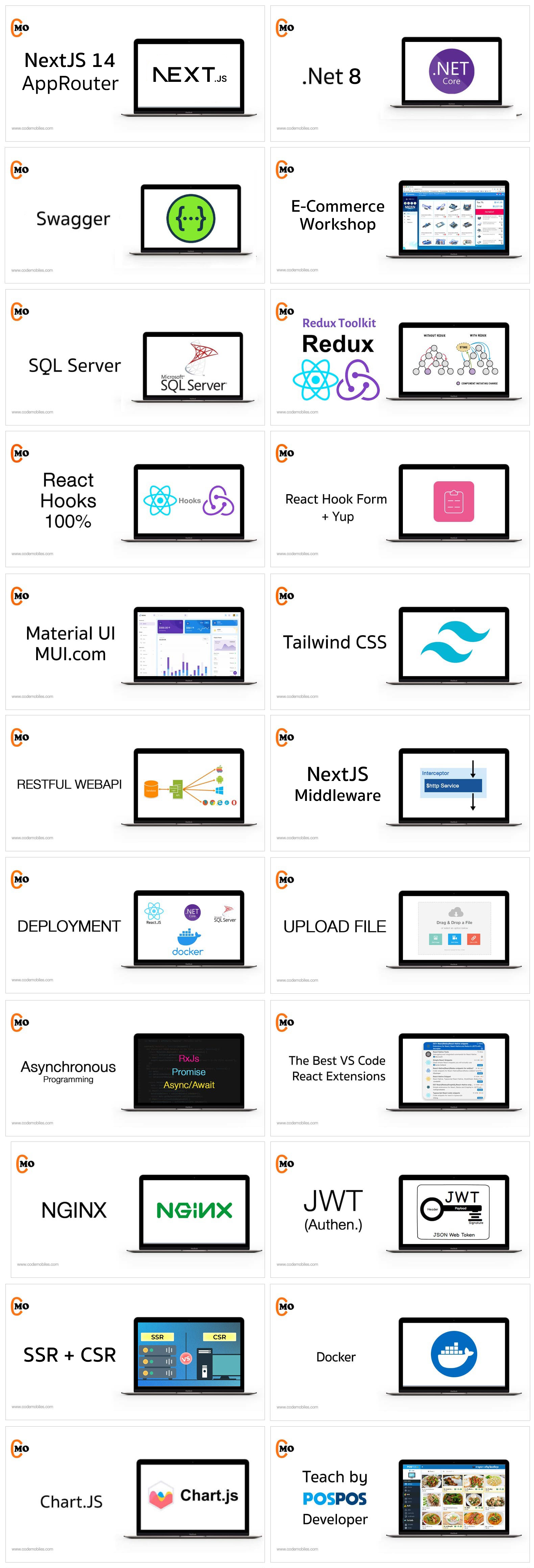 หลักสูตร ReactJS + ASP .NET CORE 7 + SQL SERVER โดย CodeMobiles Co., Ltd.